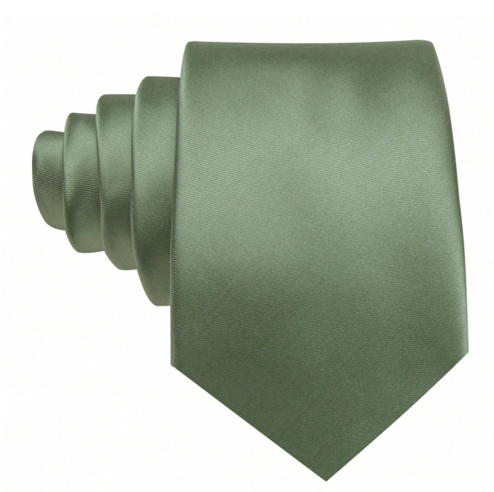 Tie And Pocket Square Set Bean Green